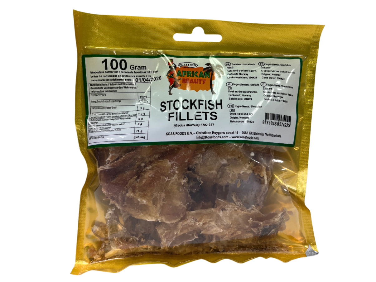 African Beauty Stockfish COD fillets - 100 grams – OBA African Store