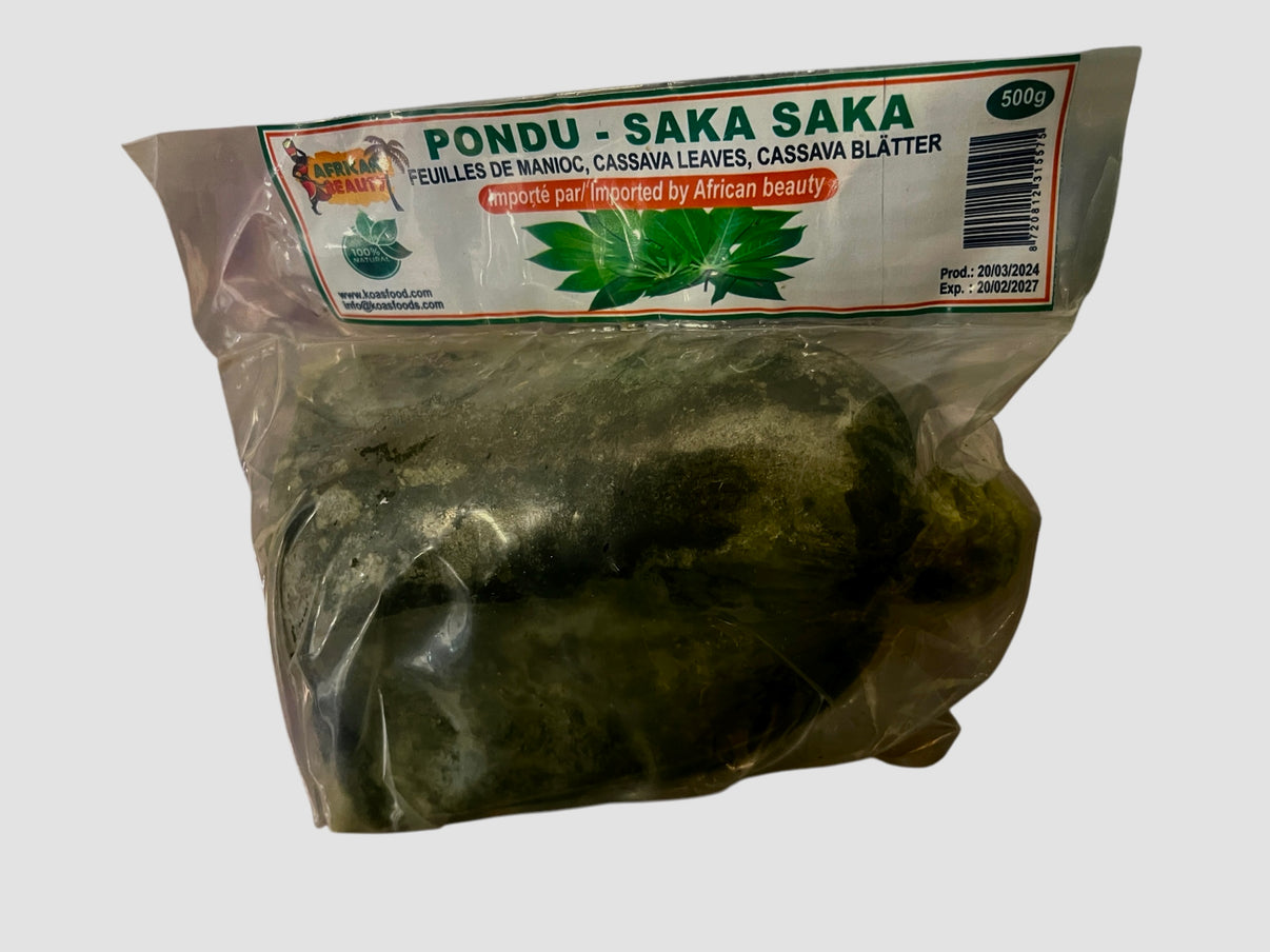 Frozen cassava leaves Pondu 500g- African Beauty – OBA African Store
