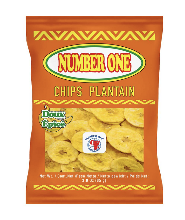 Number one chips plantain spicy 85g – OBA African Store